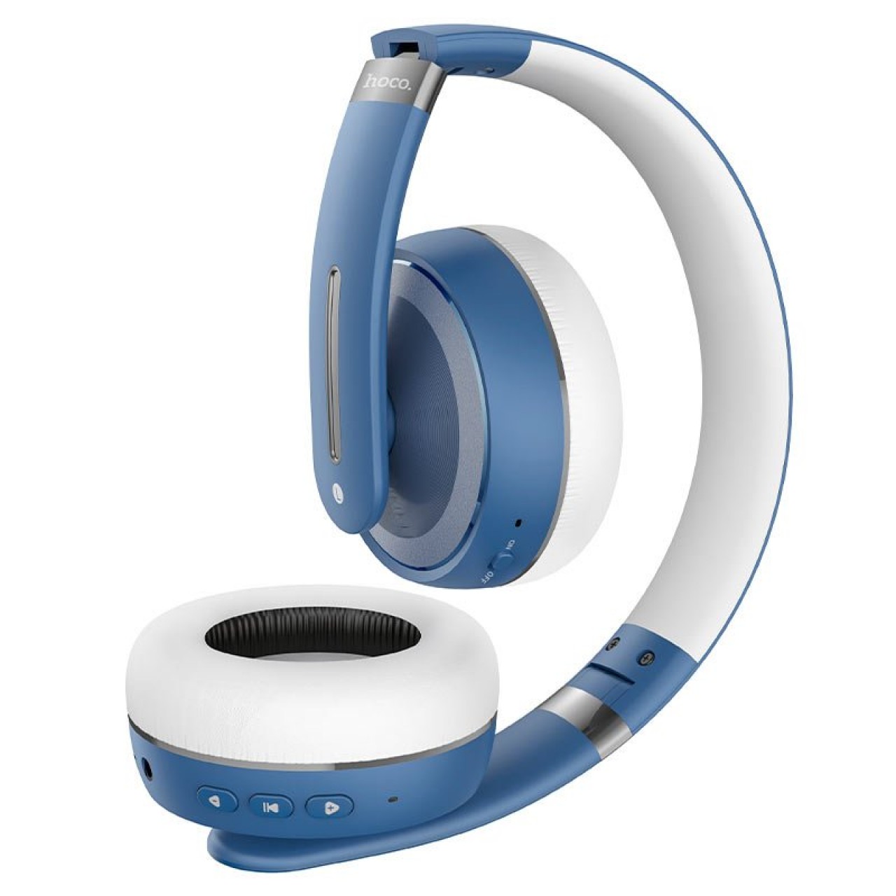 Hoco W34 Katlanabilir Bluetooth Kulak Üstü Kulaklık, Mavi